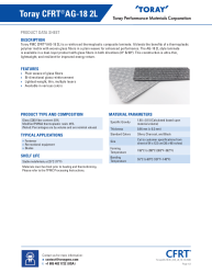Product Datasheets: comprehensive technical information - Toray PMC